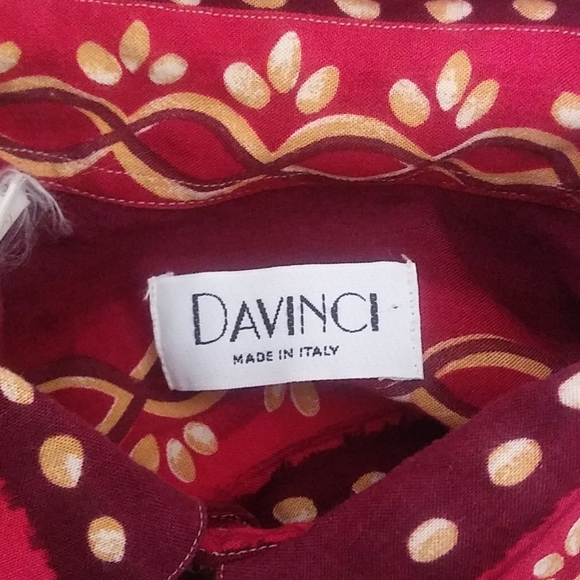 DaVinci | Shirts | Davinci Mens Abstract Stripes Camp Shirt Medium ...